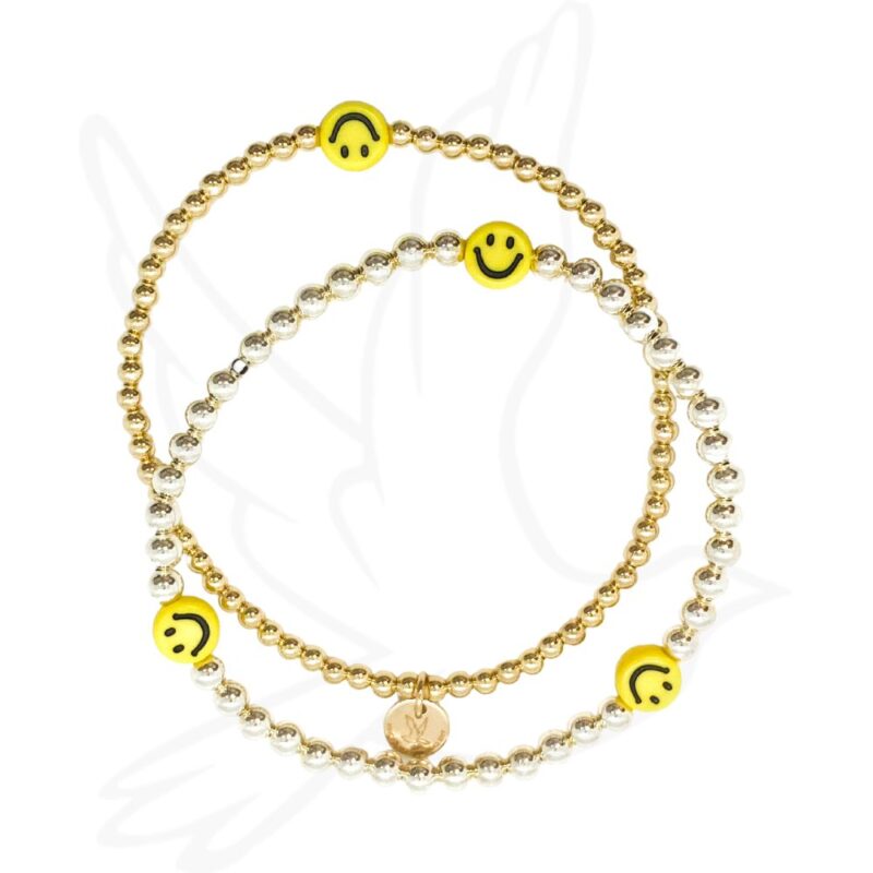 Smiley Face Bracelet – Customizable Happy Beaded Jewelry